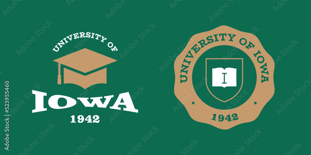 Iowa slogan typography graphics for t-shirt. University print and logo ...