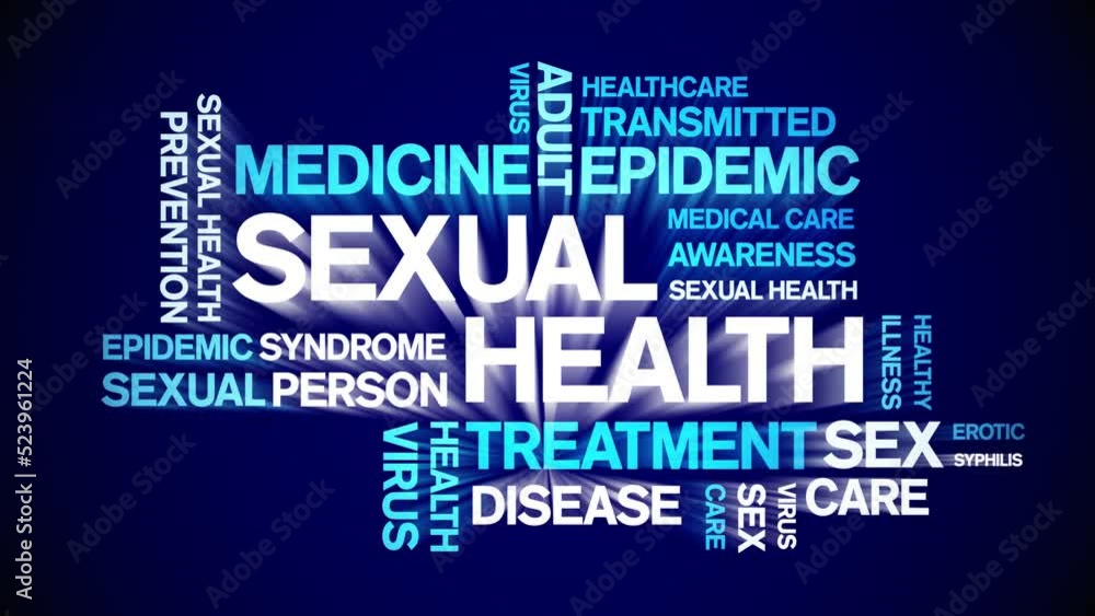 Sexual Health animated tag word cloud;text design animation kinetic ...