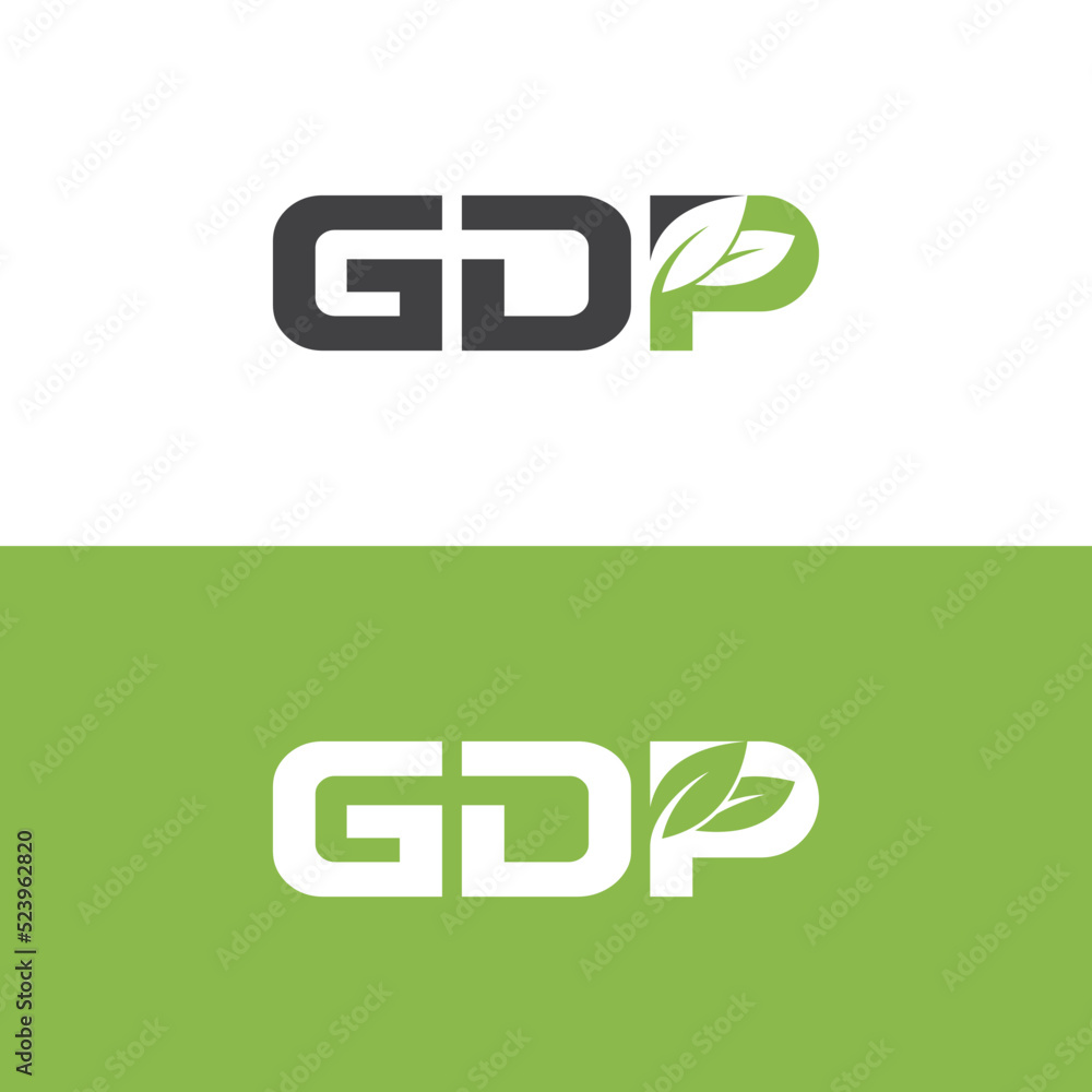 GDP letter combination logo design Stock Vector | Adobe Stock