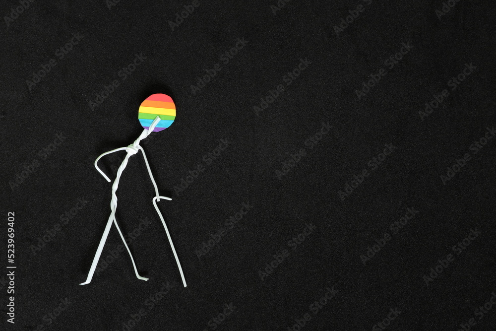 LGBT or LGBTQ abandoned elderly, growing old single and alone concept ...