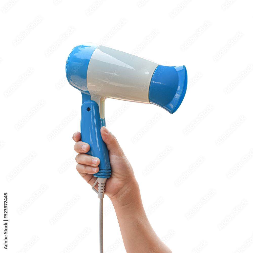 Child hand holding Hair dryer isolated on transparent background - PNG ...