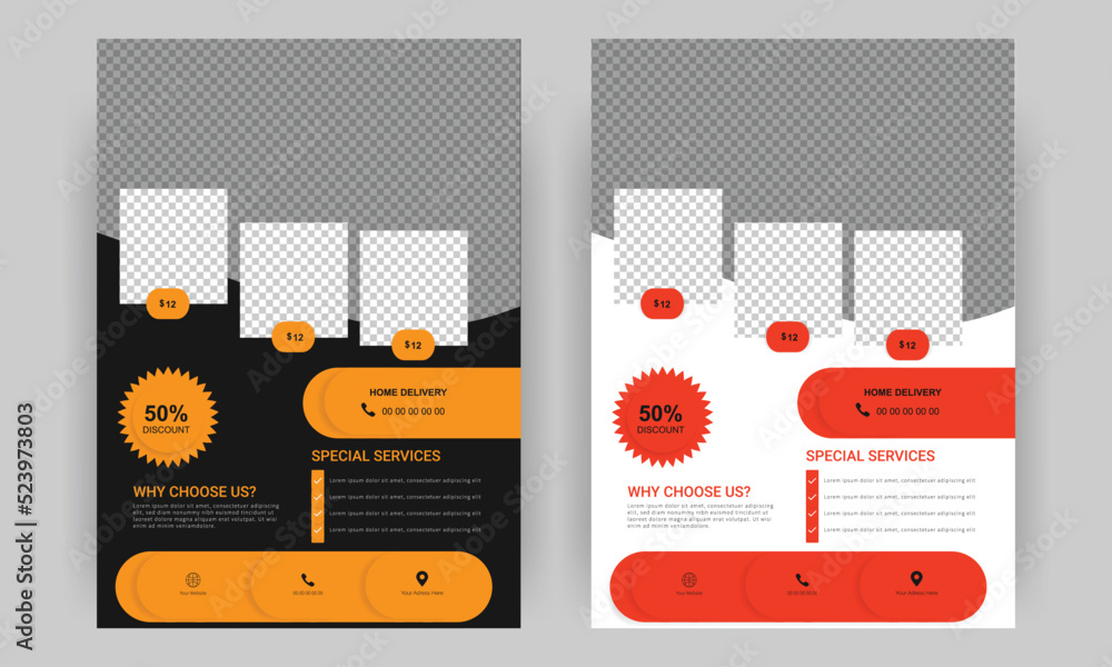 Restaurant flyer template. Food restaurant flyer design. Restaurent ...