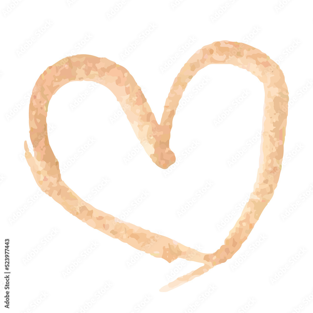 Heart shaped coffee stains on transparent background - PNG format ...