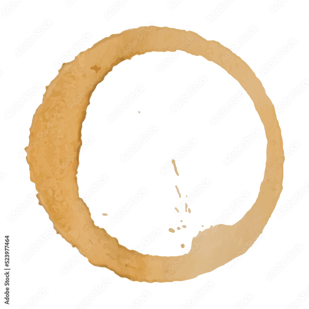 coffee stain on transparent background - PNG format. Stock Illustration ...