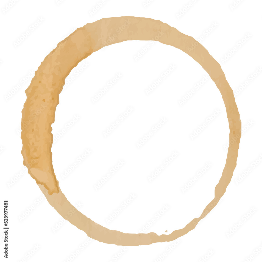 coffee stain on transparent background - PNG format. Stock Illustration ...