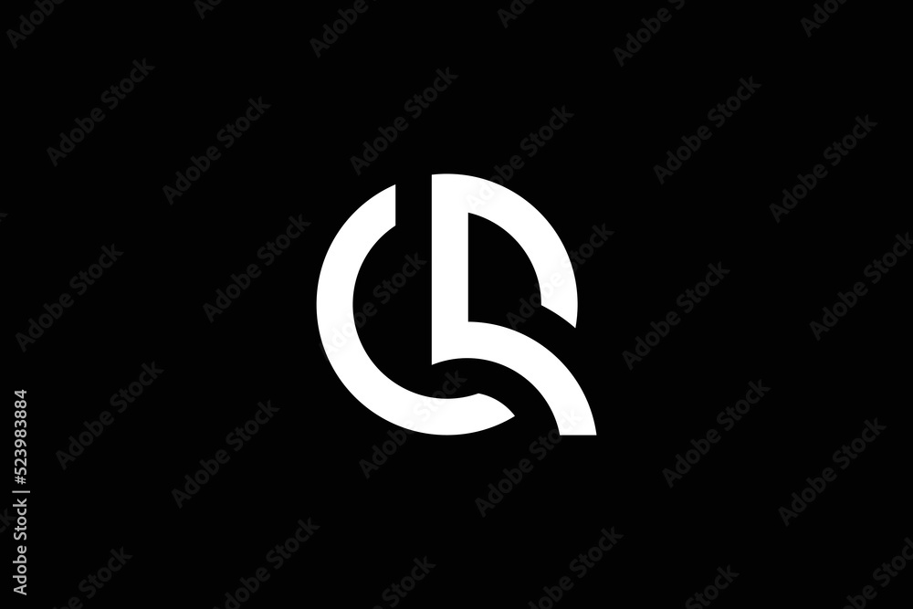 CR symbol logo. RC letter logo icon on luxury background. CR monogram ...
