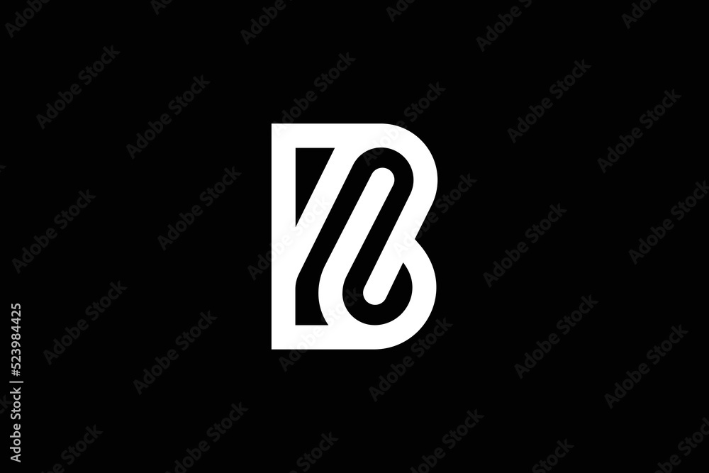 B symbol logo. B letter logo icon on luxury background. ZB monogram ...