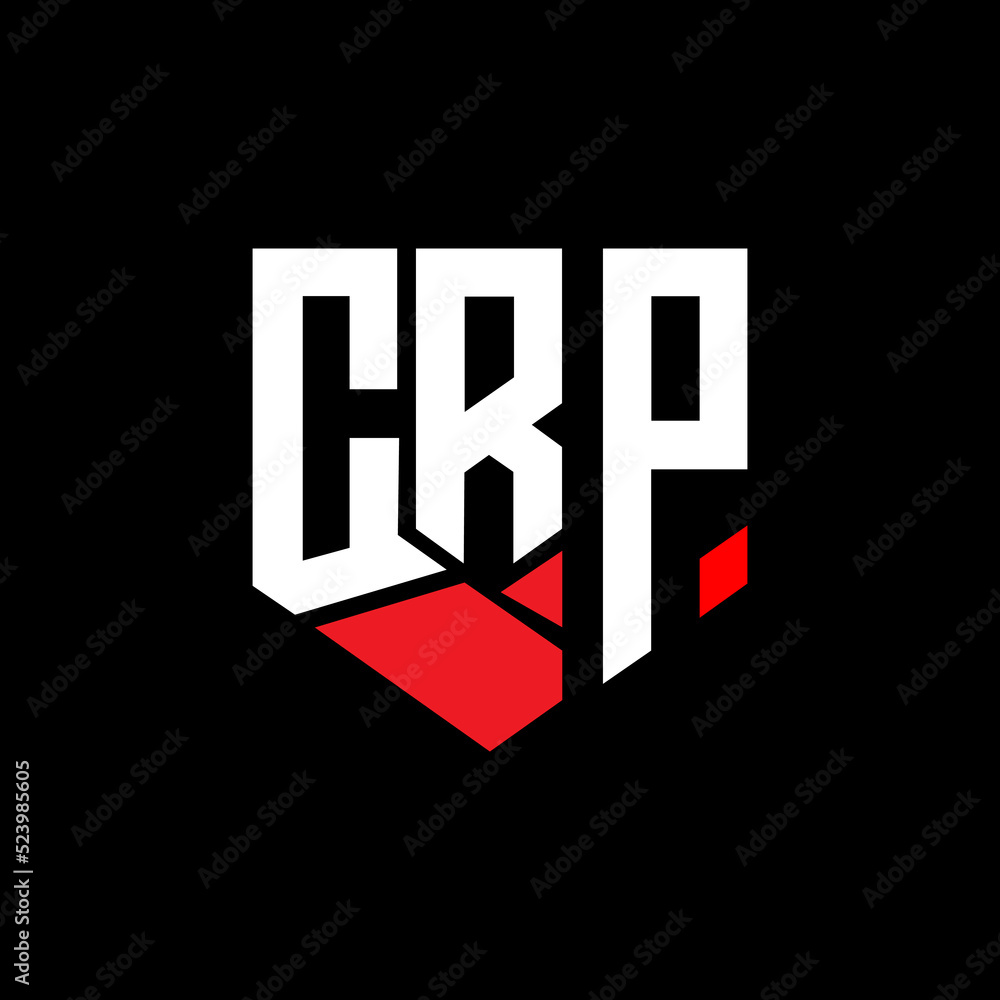 CRP letter luxury logo design on black background. CRP creative ...