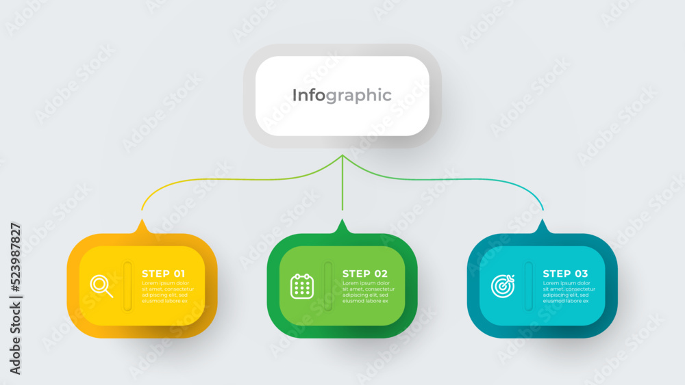 Vector flowchart infographic design with modern design layout. Business ...