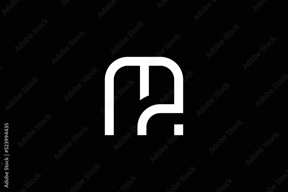 MR Minimal symbol logo. RM letter logo icon on luxury background. MR ...