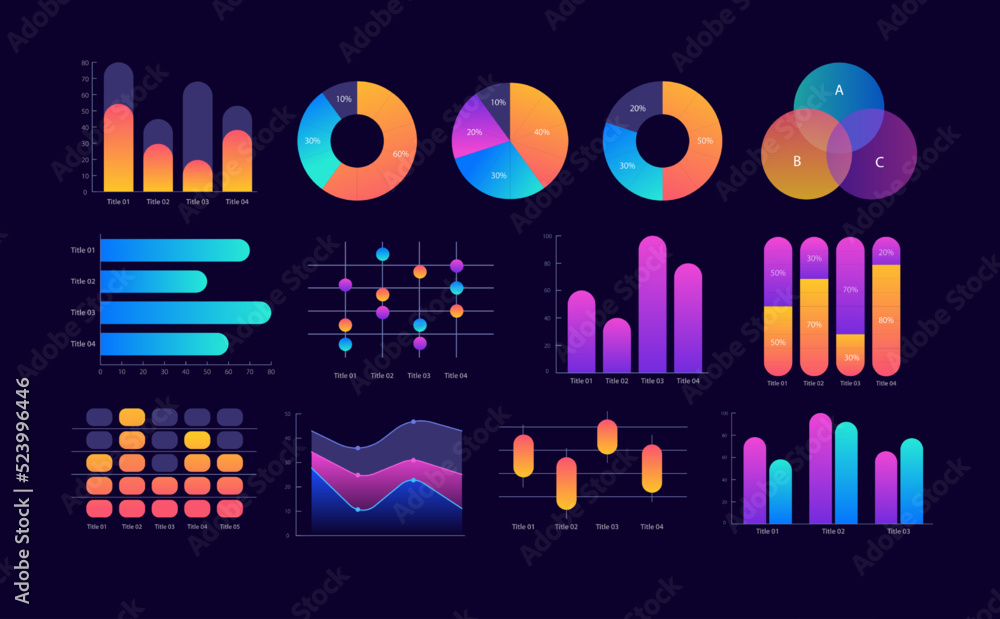 Business statistics and analytics infographic chart design template set ...