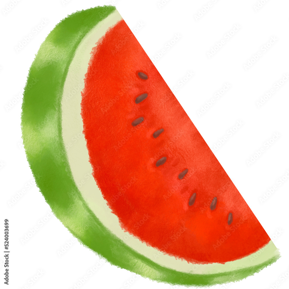 slide watermelon Side view. Summer fruit. Watercolor watermelon clipart ...
