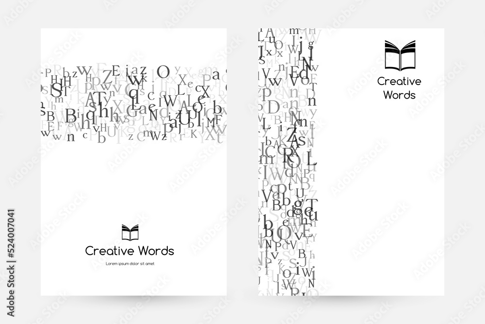 Letters. English alphabet design collection. Vector illustrations for ...