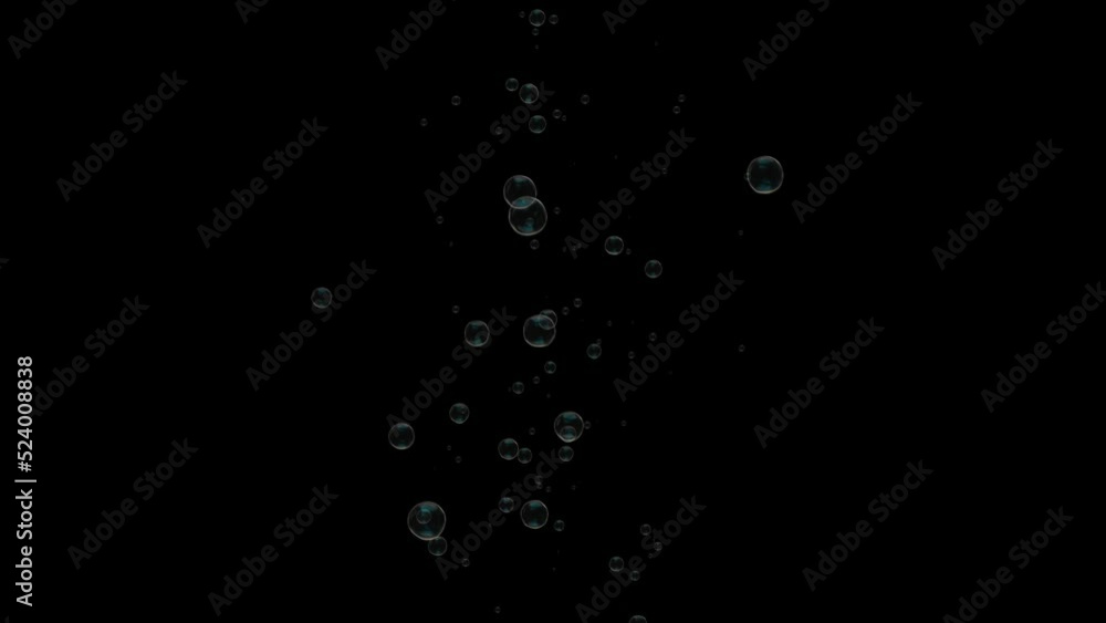 Screen loop Animation. Water Bubbles flying and float upwards. Concept ...