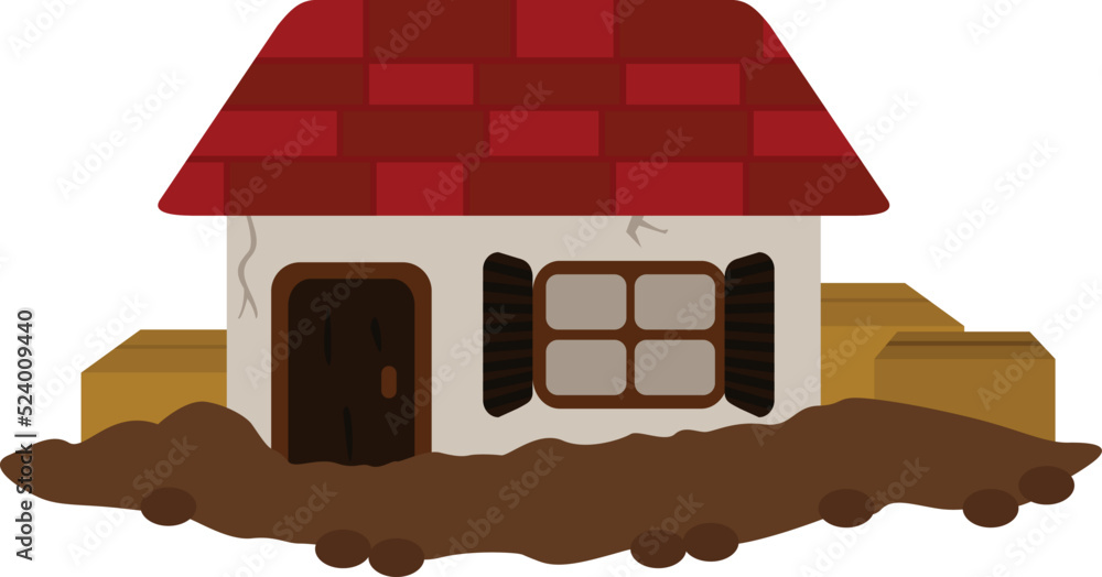 Jack and The Beanstalk House Illustration Vector Stock Vector | Adobe Stock