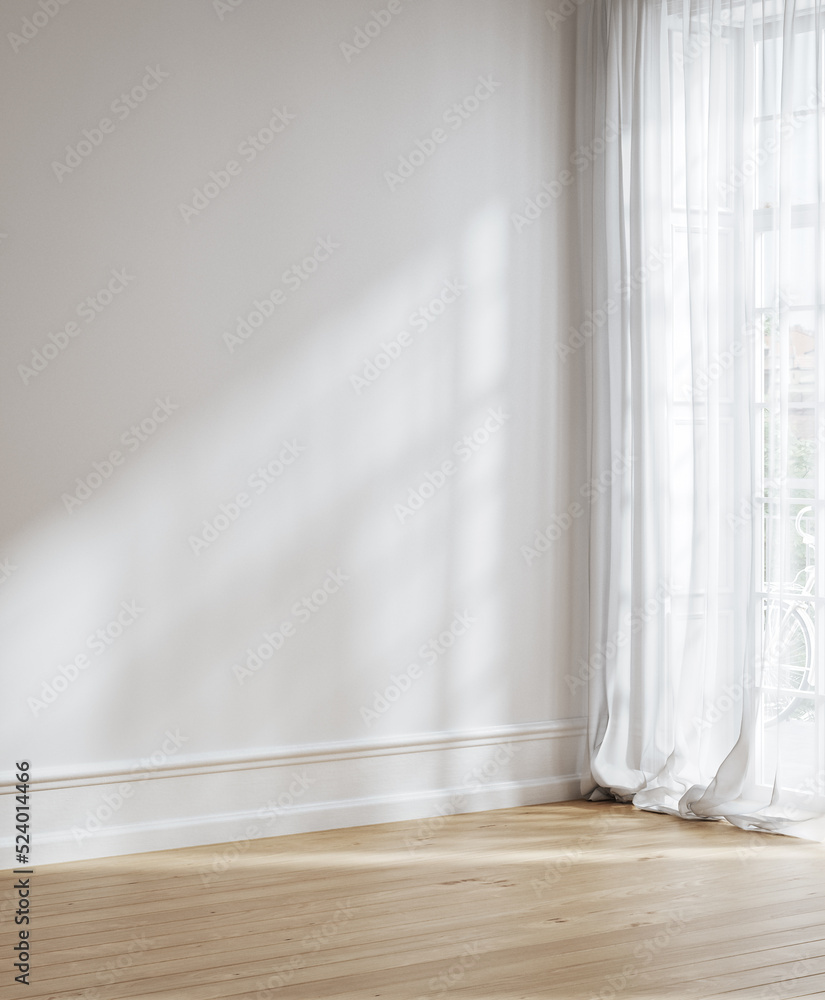 Empty home interior background, 3d render Stock Illustration | Adobe Stock