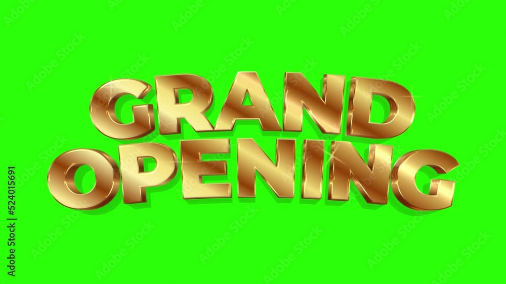 Gold Grand opening video footage on a green screen background Stock ...