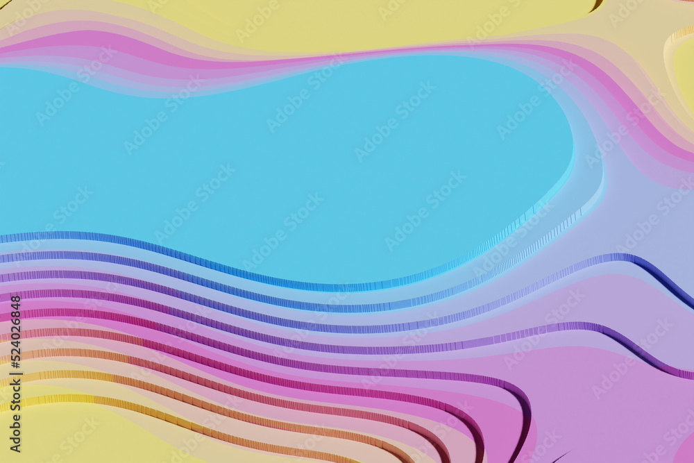 3D rendered gradient platforms in soft pastel colors Composition of ...