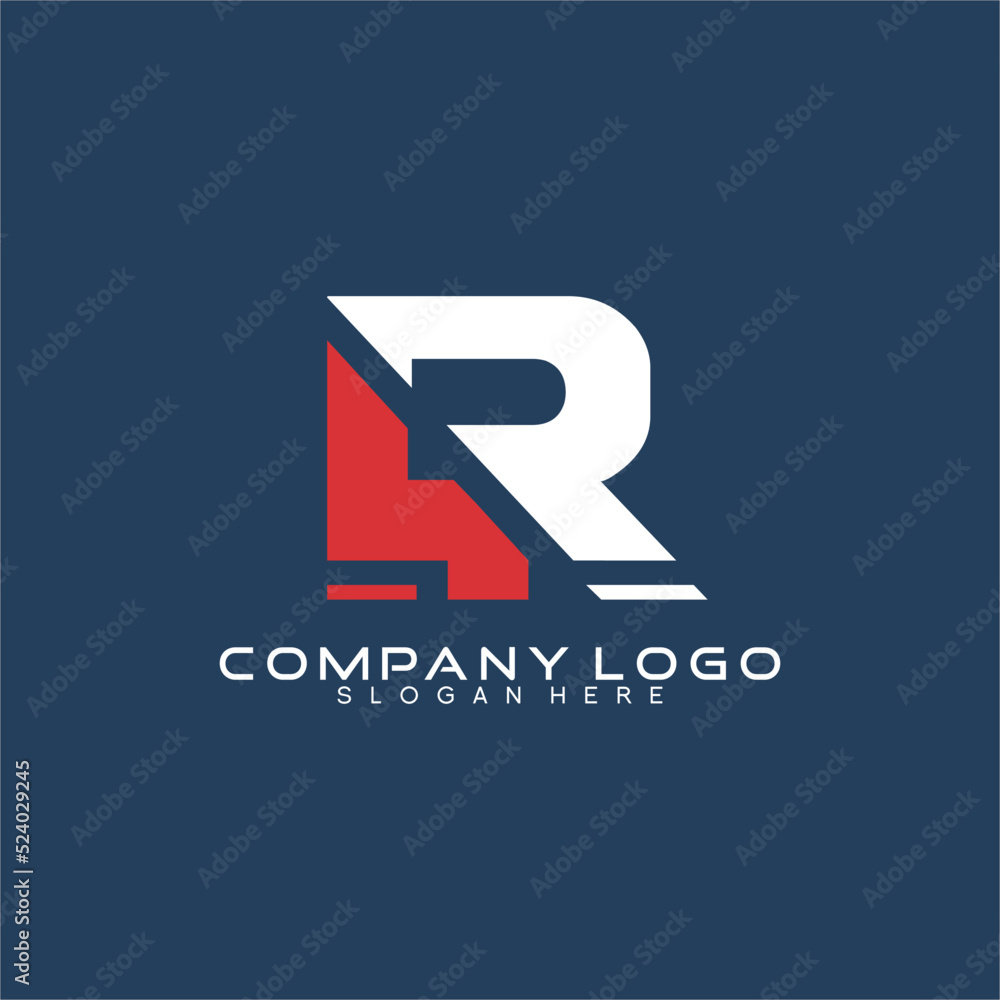 Vector logo design number 4 and letter A. Stock Vector | Adobe Stock