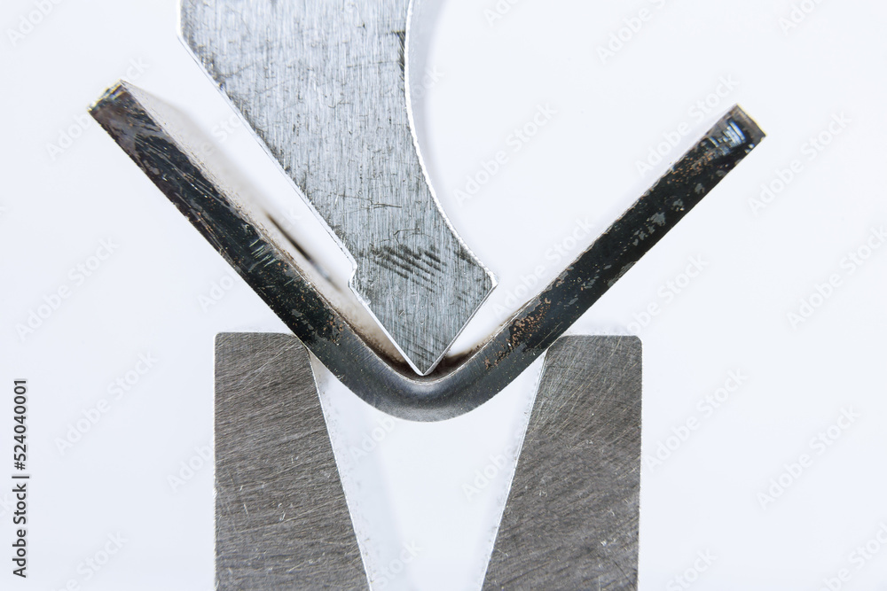 Sheet metal bending tool and equipment isolated on a white background ...