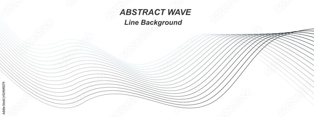 Abstract wavy gray stream element for design on a white background ...