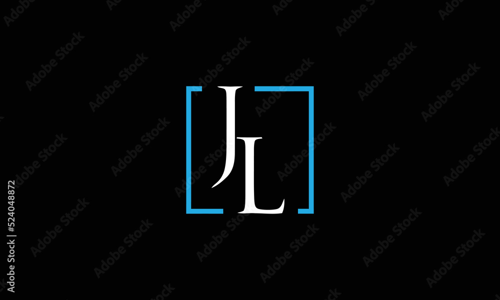 Letter JL Logo with square design, creative jl logo icon vector for ...