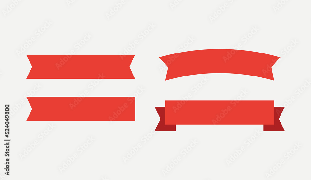 Blue and red Ribbons. Realistic Ribbon Banners vector. Flag Ribbon ...