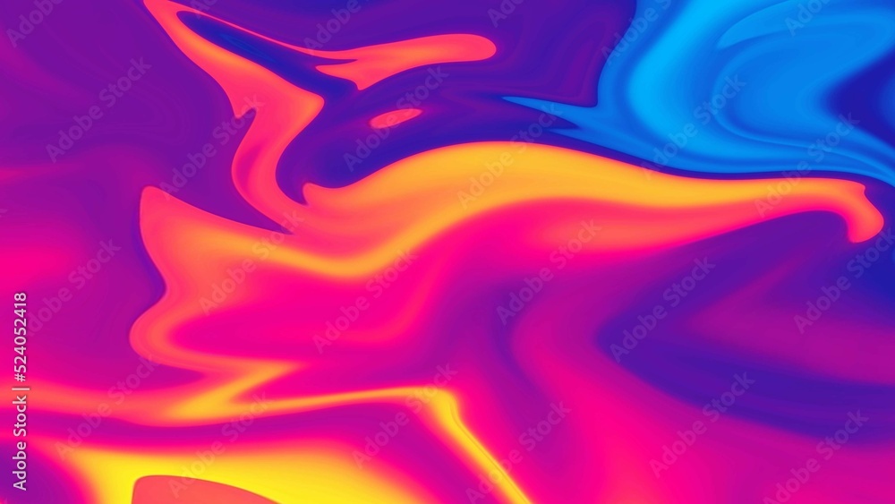 Color Waves Background. Fluid Flow. Ink Splash. Abstract Flow. Vibrant ...