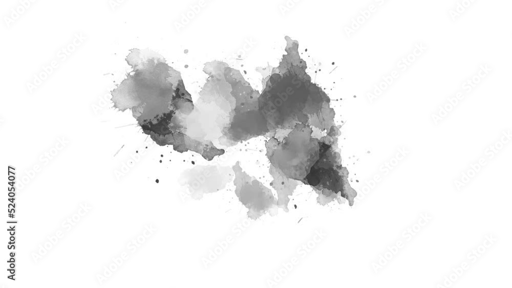 Vidéo Stock ink transition splatter blot spreading animation ...