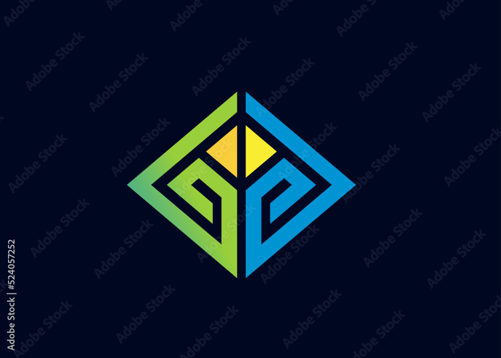 GD Letter Pyramid Vector Logo. Stock Vector | Adobe Stock