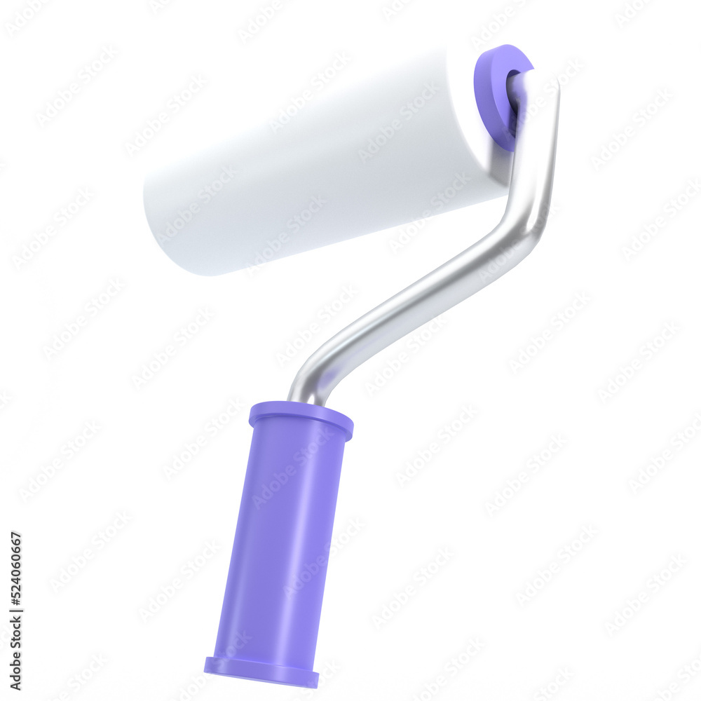 3d paint roller illustration, for UI, poster, banner, social media post ...