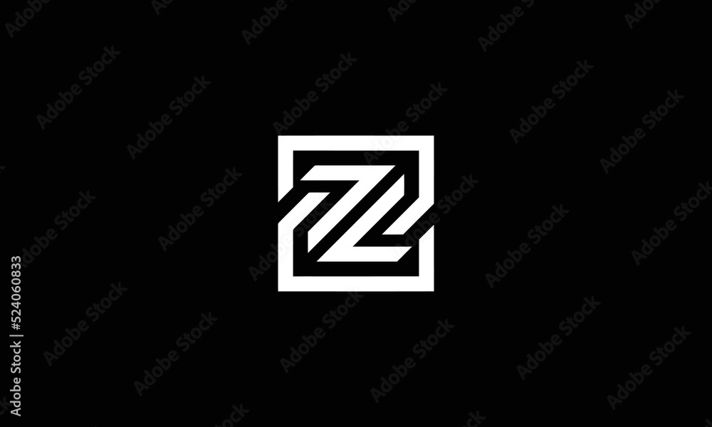 Z ZZ logo design concept with background. Initial based creative ...