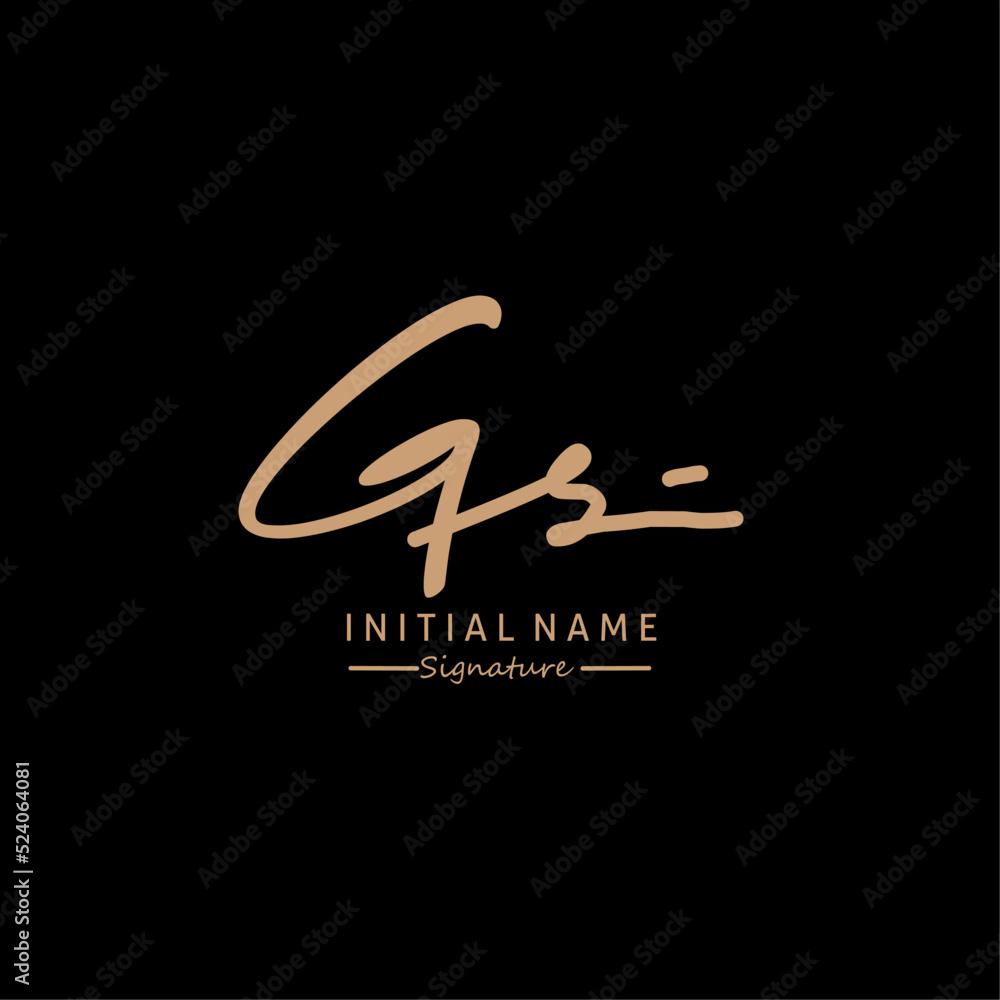 GS Initial letter handwriting and signature logo Stock Vector | Adobe Stock