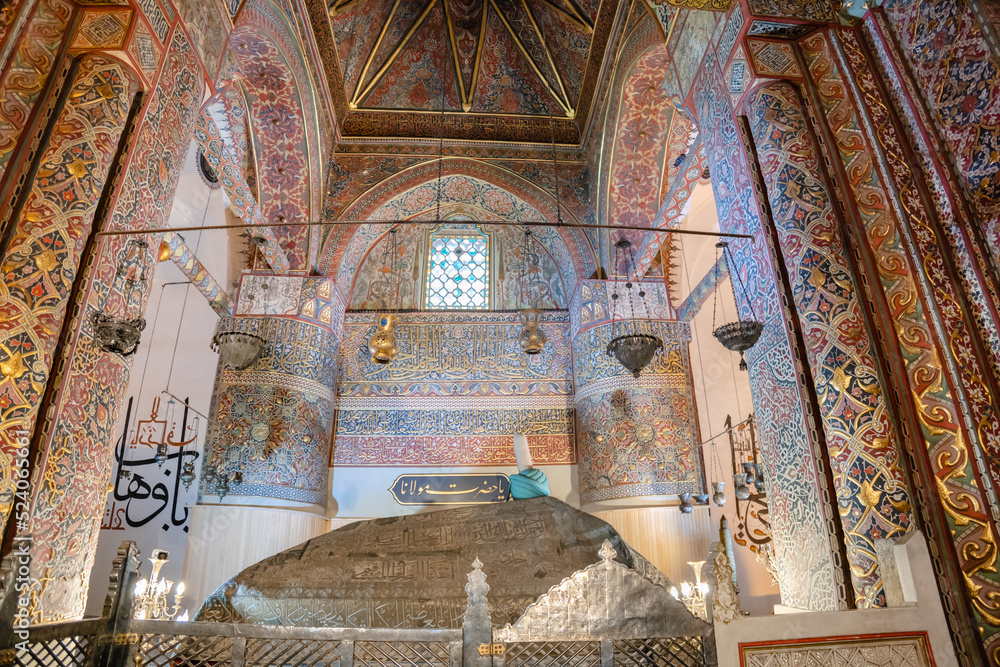 Konya, Turkey - October 2021: Mevlana Museum, known as the Green ...