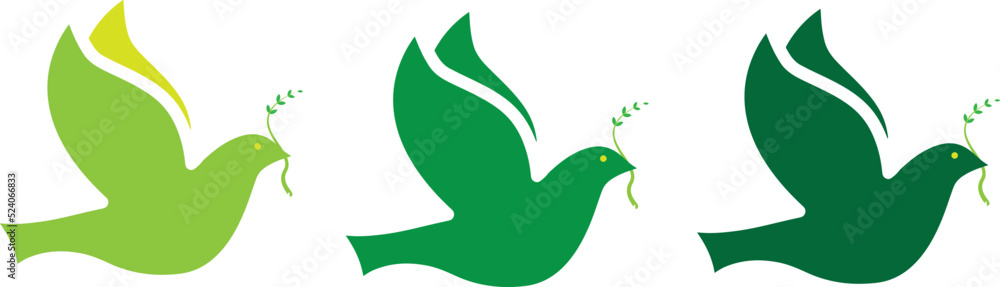Bird with leaf HD Images, Stickers, Vectors Stock Vector | Adobe Stock