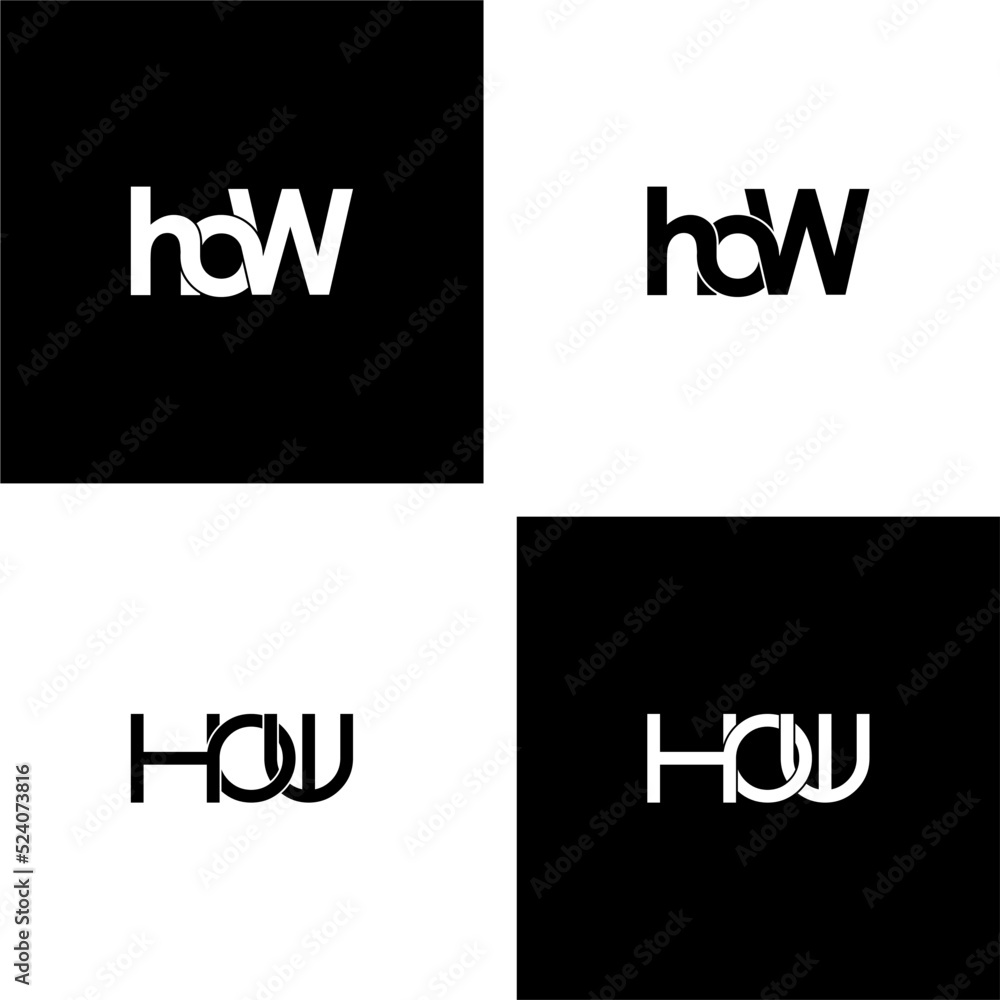 how typography letter monogram logo design set Stock Vector | Adobe Stock