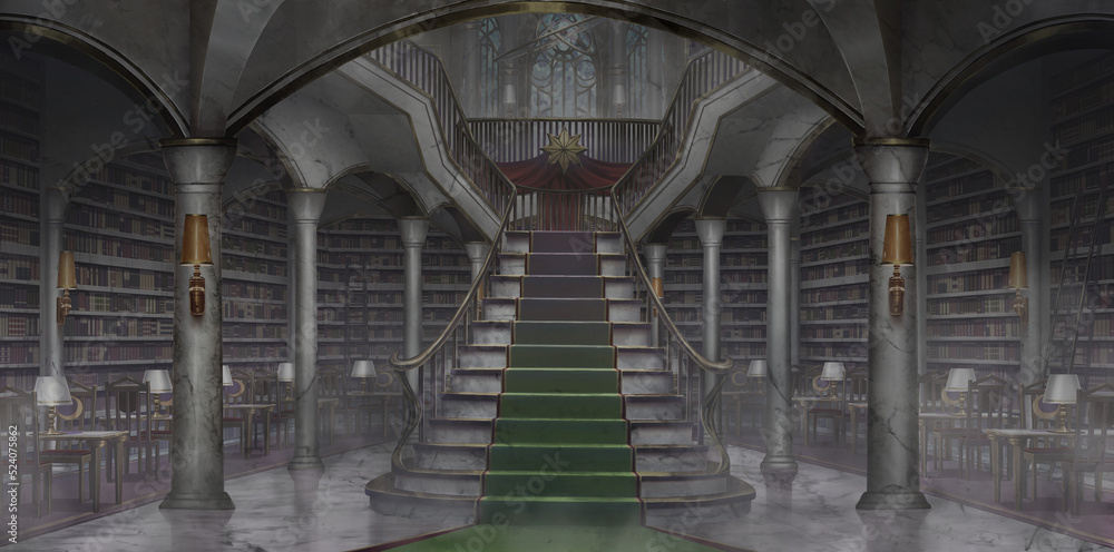 The main hall of the old Fantasy Library - turned off the light and ...