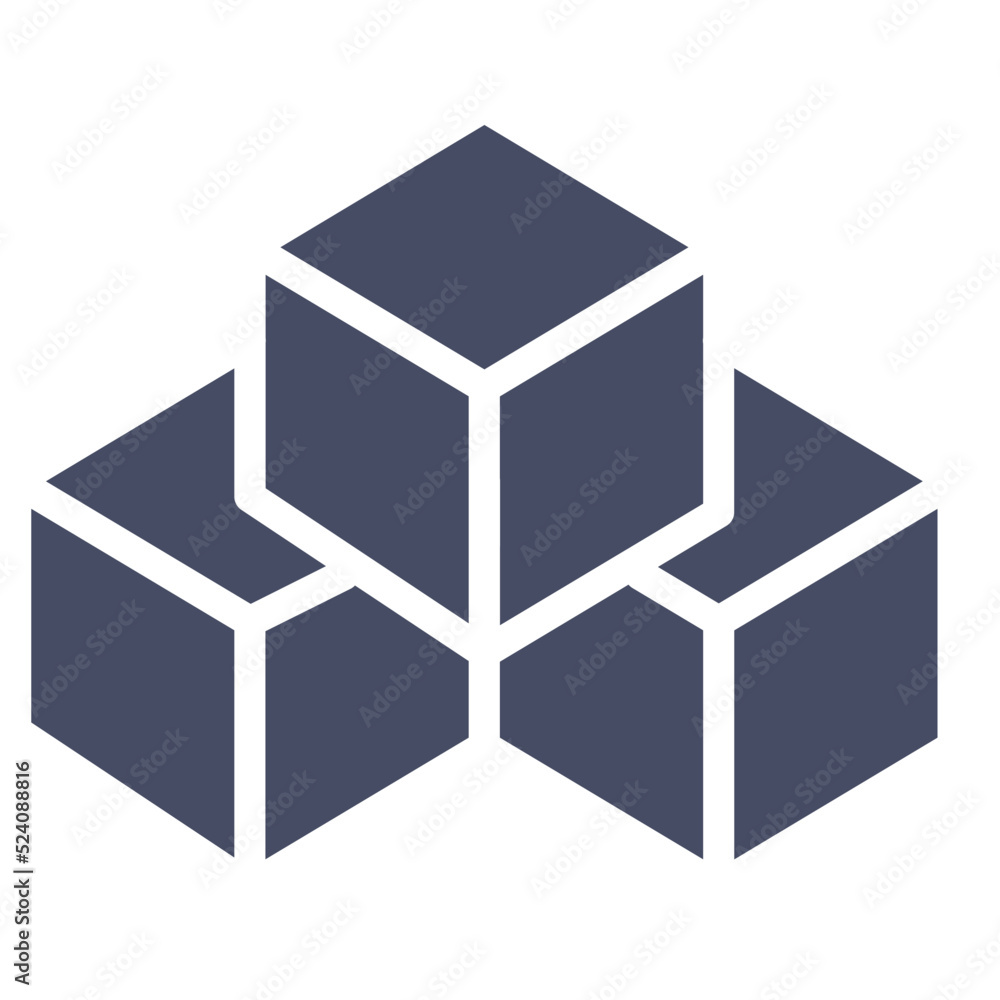 Sugar Cube Icon Stock Vector | Adobe Stock