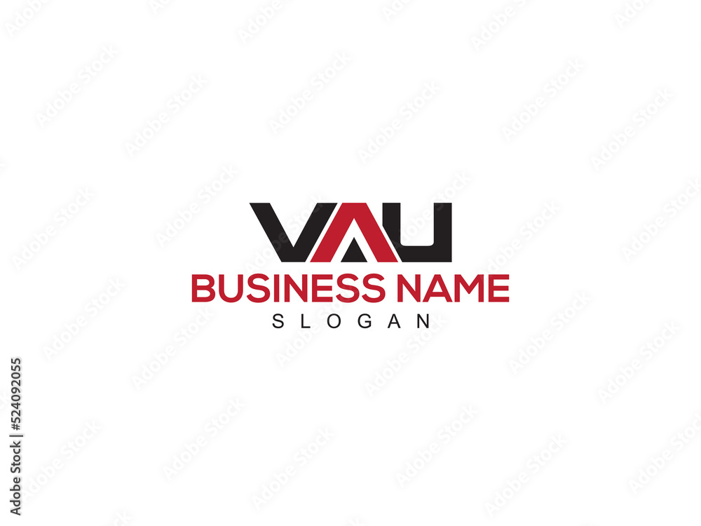 Monogram VAU Logo Icon, Unique vau Logo Letter Vector Image Design For ...