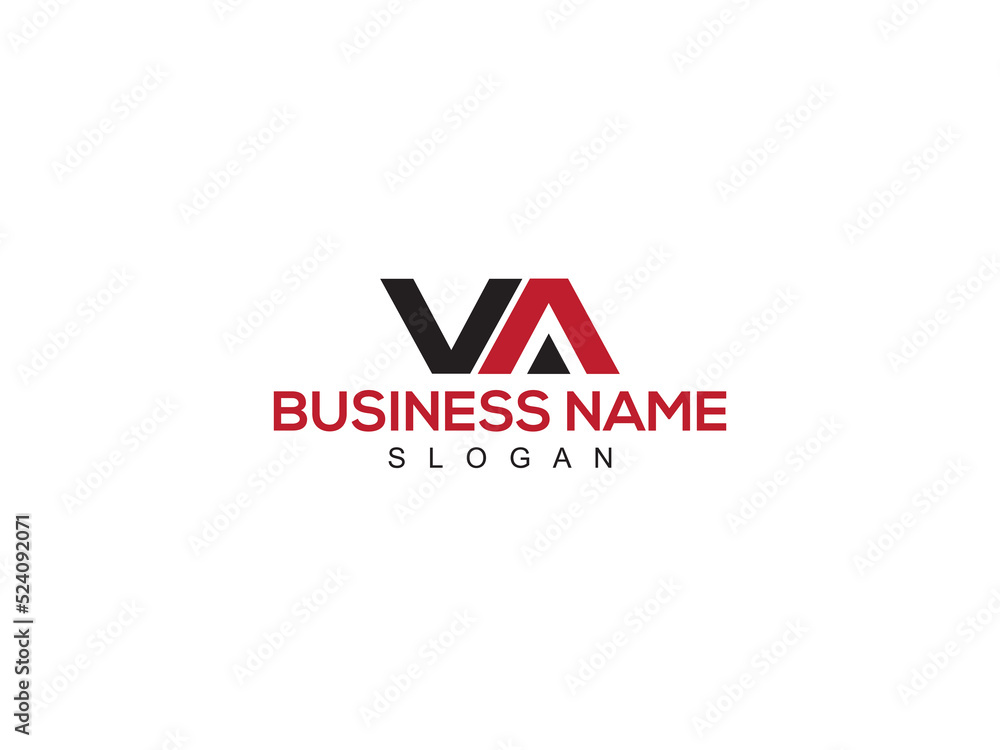 Monogram VA Logo Icon, Unique va Logo Letter Vector Image Design For ...