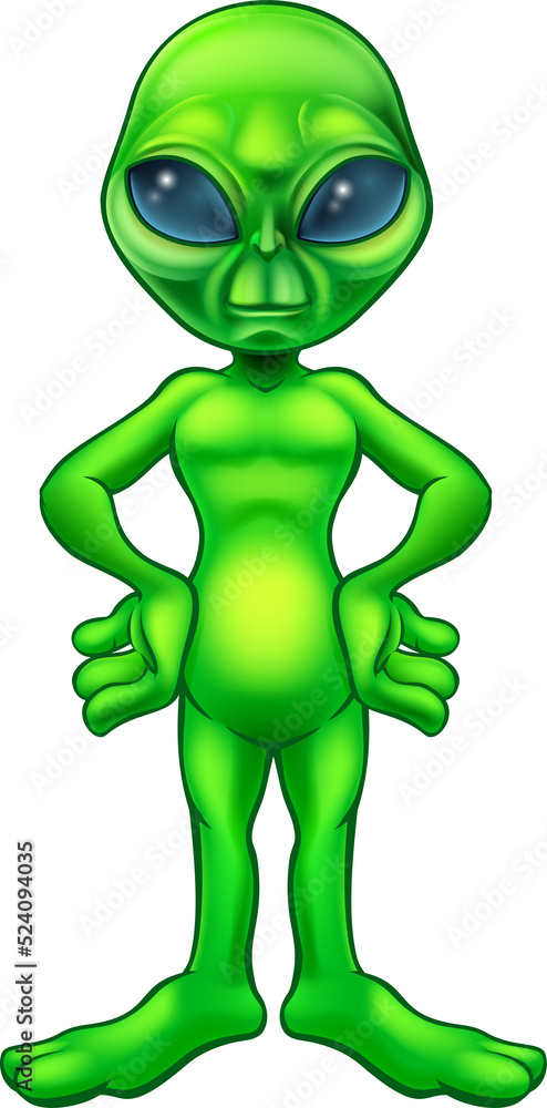 Cartoon Alien Cartoon Stock Illustration | Adobe Stock