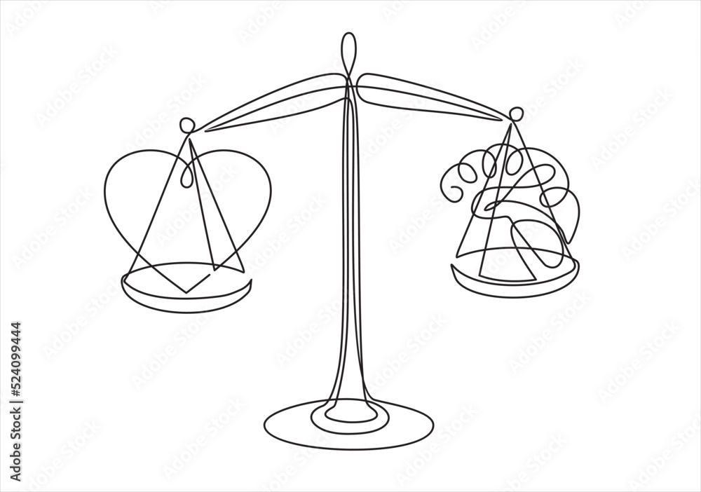 Emotion and intelligence balance, mind, feeling, choice, justice and ...