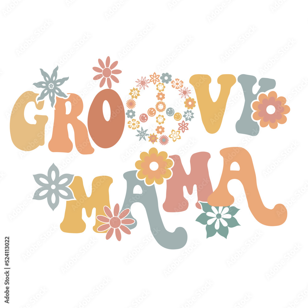Groovy family svg png, retro vintage keep on font family svg png, wavy ...