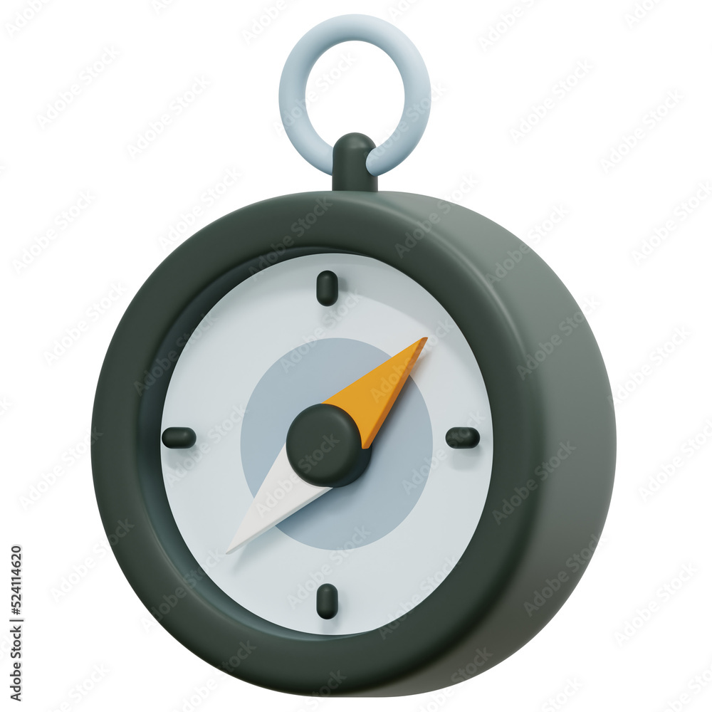 compass 3d render icon illustration Stock Illustration | Adobe Stock