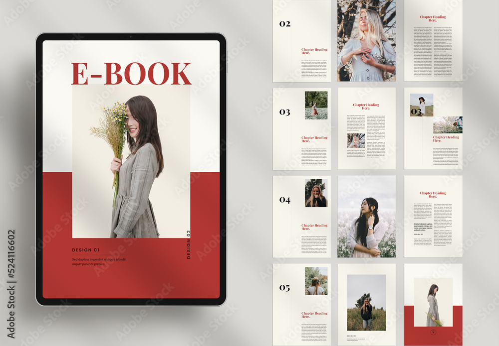 E-Book Layout Stock テンプレート | Adobe Stock