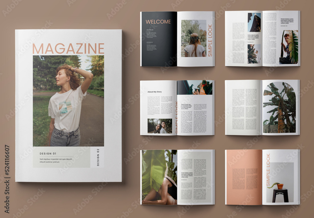 Magazine Layout Stock Template | Adobe Stock