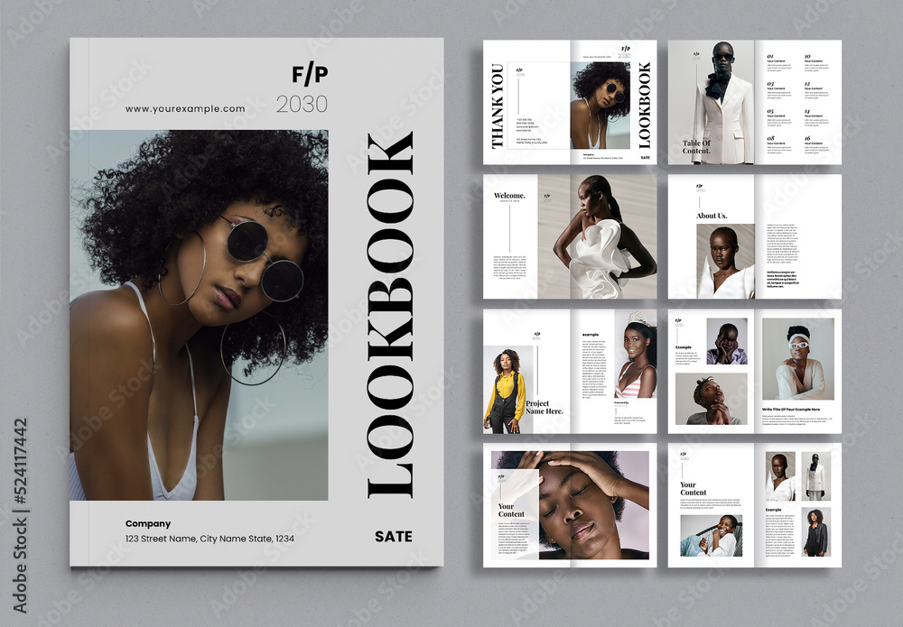 Lookbook Layout Stock Template | Adobe Stock