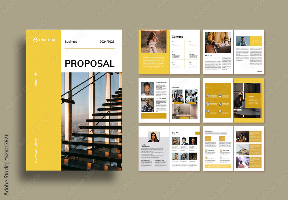 Business Proposal Layout Stock Template | Adobe Stock