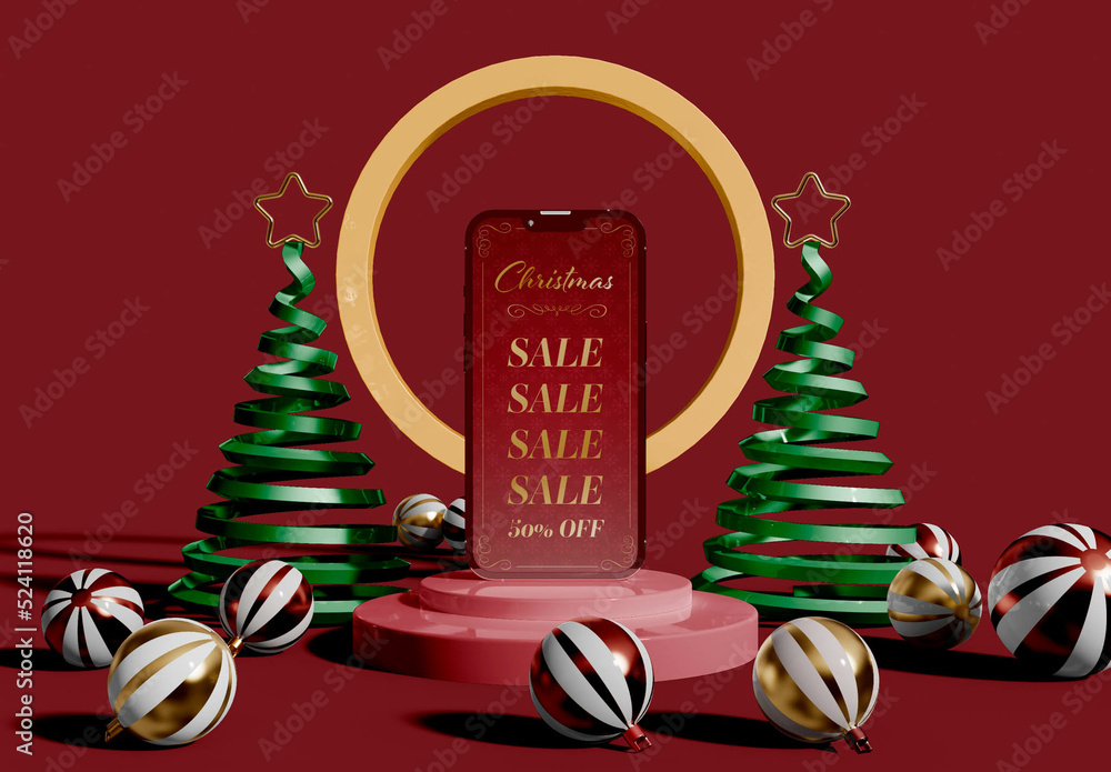 Christmas Concept Mockup Stock Template | Adobe Stock