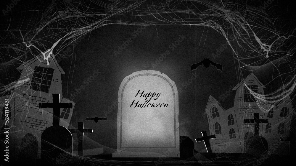 Spooky Halloween Title Stock Template | Adobe Stock
